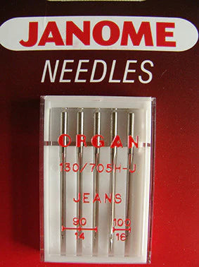 Janome Jeans Sewing Machine Needles Assorted 90-100 (15X1DE) – Sew Much ...