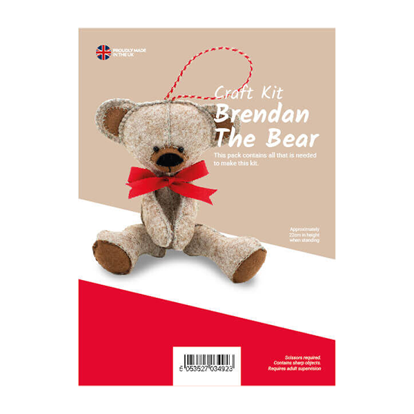 Brendan the Bear Craft Kit – Sew Much To Do